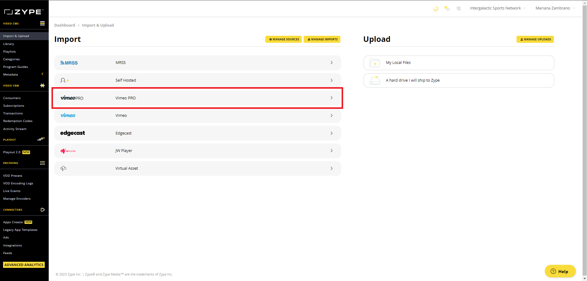Vimeo Integration – Zype