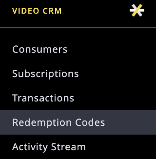 Redemption Code Settings & Widget – Zype